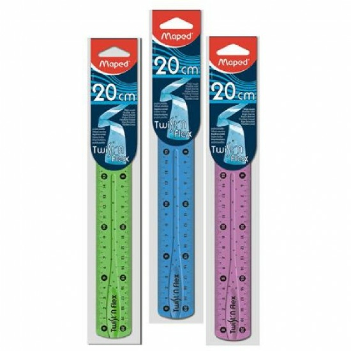 WeeOnes. 2105 MAPED 20CM FLEXIBLE RULER TWIST N FLEX