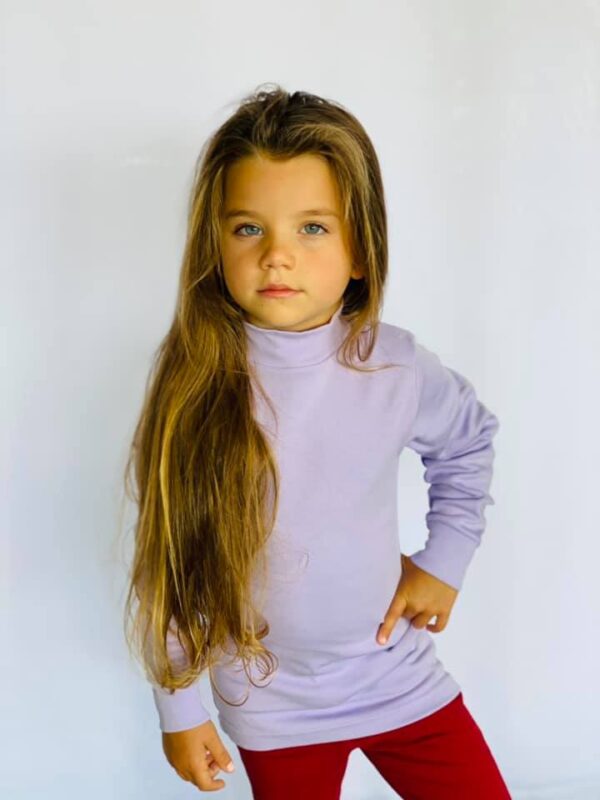 WeeOnes. BIMBI LILAC 100% HIGH QUALITY COTTON THERMAL TURTLENECK