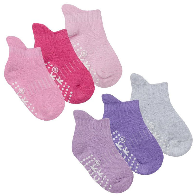 WeeOnes. 44B928:BABY GIRLS 3 PACK THERMAL NON SLIP TRAINER LINER SOCK